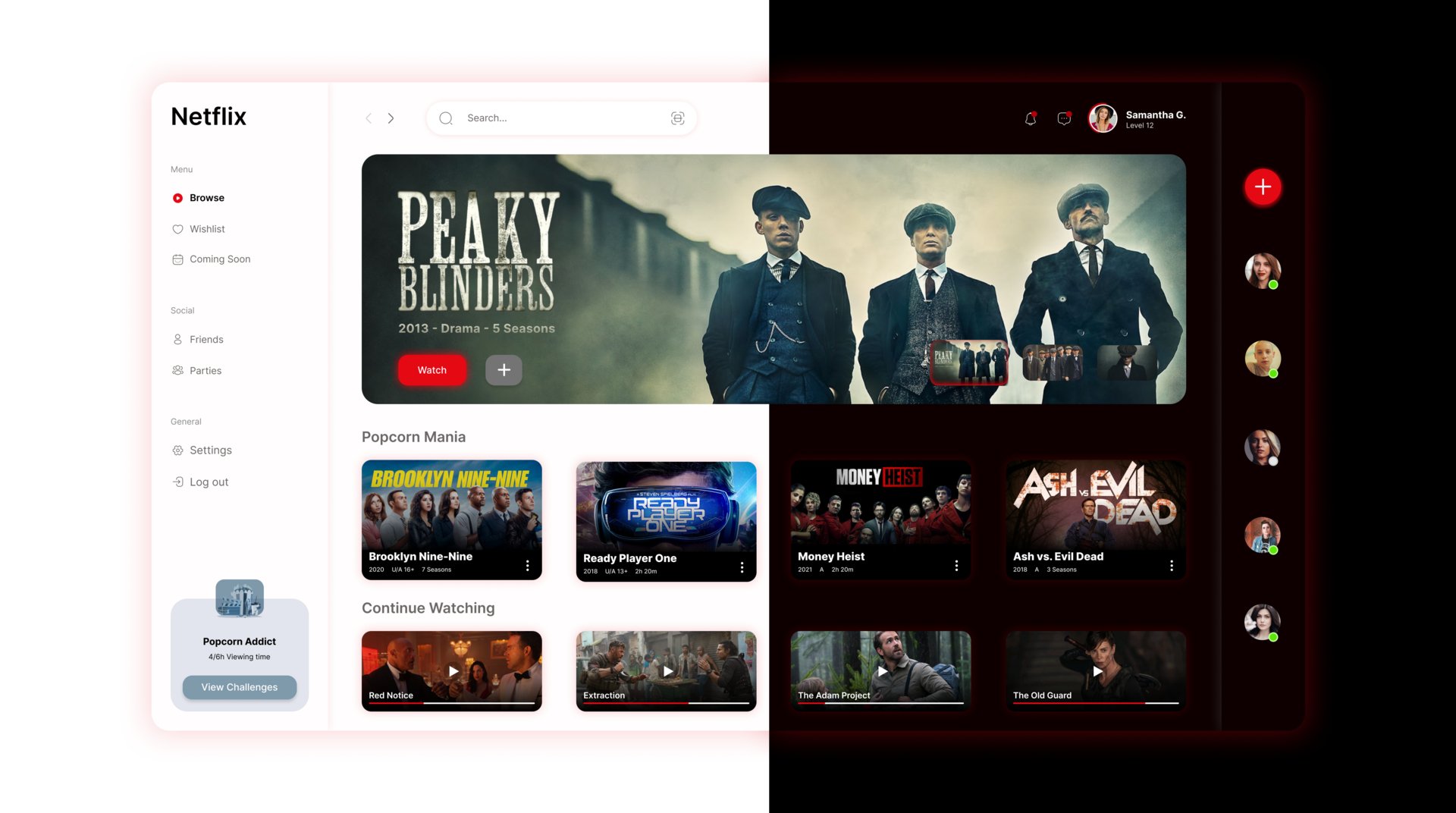 Netflix Dashboard Redesign by GaneZh - on Twine.