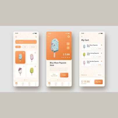 ICE CREAM APP UI DESIGN by muxamilmehdi - on Twine.