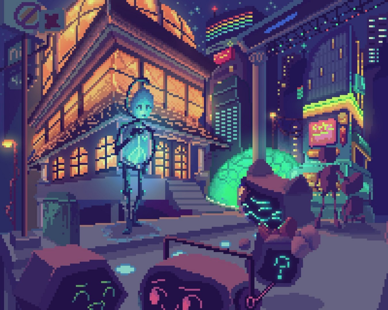 Concept Art for a Late Night City (Pixel Art) by Cloud - on Twine.